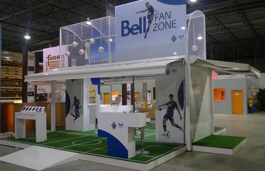 Bell Canada booth by Aura XM | Rolltec Awnings